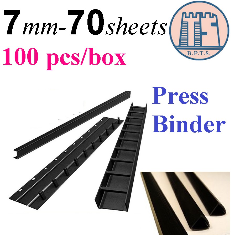 7mm Press Binder Comb/ Binding Strip/ Lock Binder (100 Pcs/Box ...