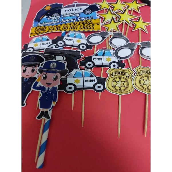 POLICE POLIS CAKE TOPPER | Shopee Malaysia