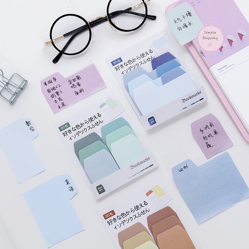 Index Sticky Notes Macaron Korean Tearable Sticker Label Memo Pad ...
