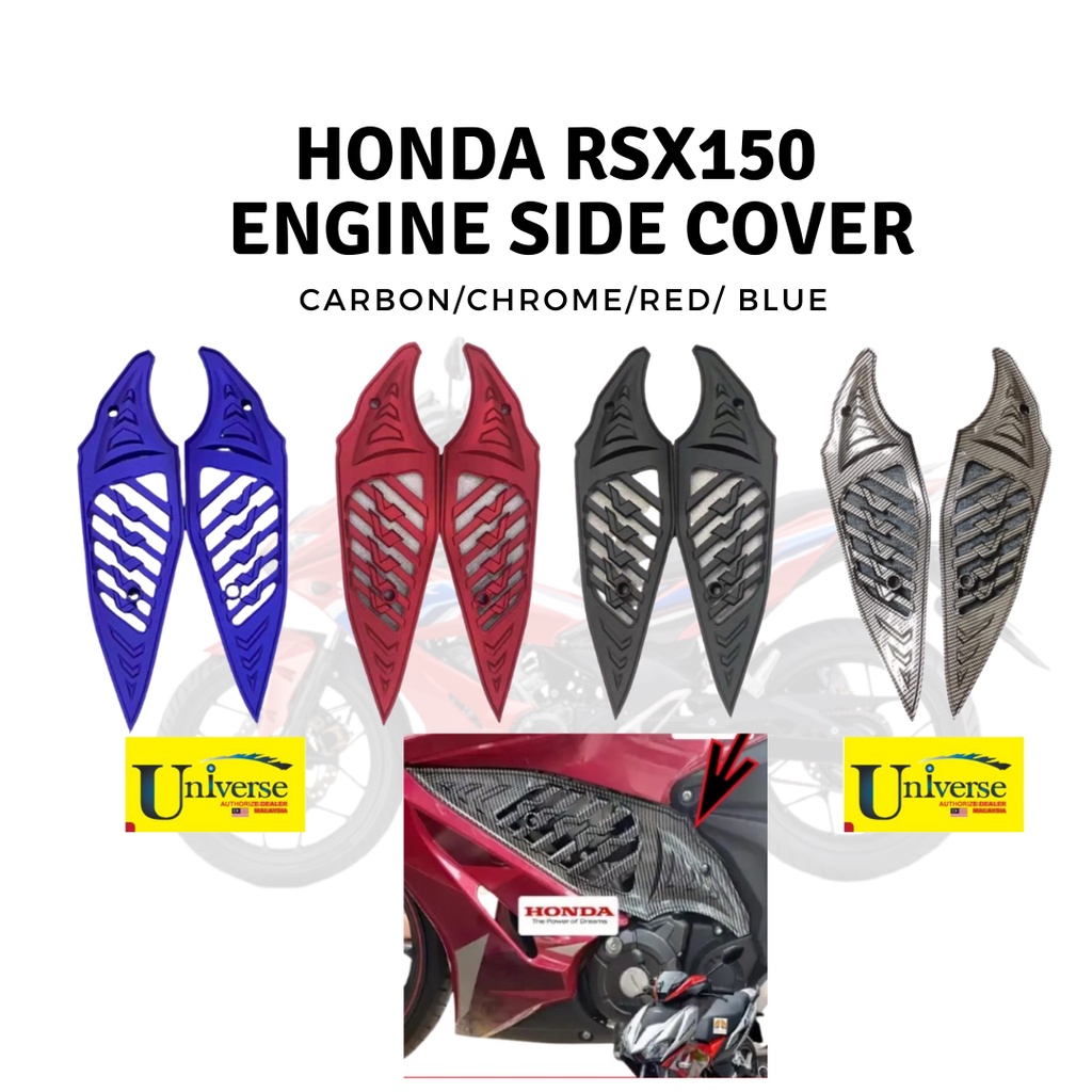 HONDA RSX150 ENGINE SIDE COVER CARBON AND COLOUR RSX WINNER X CRASH BAR ...