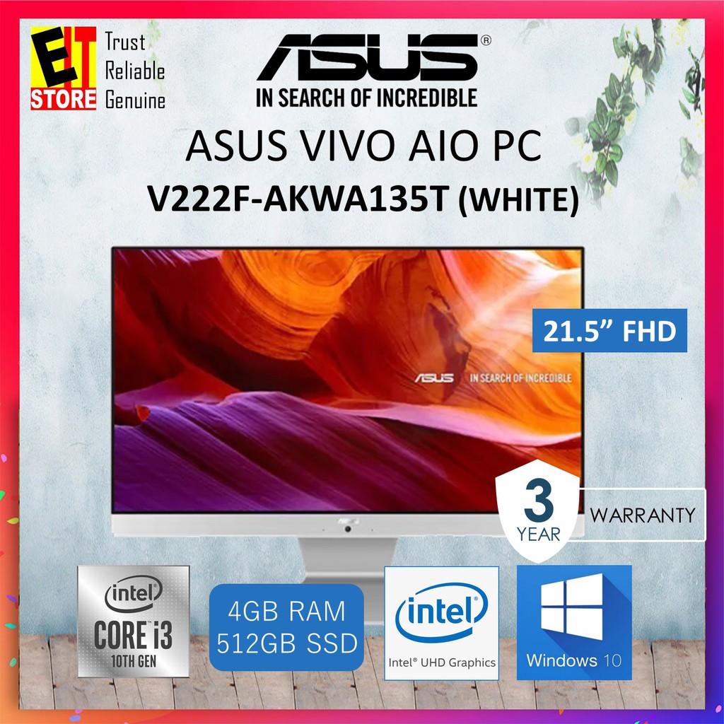 zMHx ASUS VIVO V222F-AKWA135T AIO PC(I3-10110U/4GB/512GB SSD/21.5" FHD ...