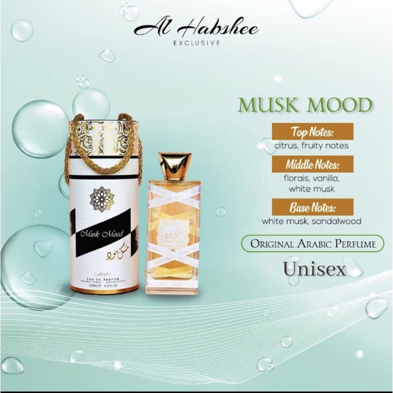 Al Habshee Exclusive MUSK MOOD 100ml For Unisex Eau De Parfum 100% ...