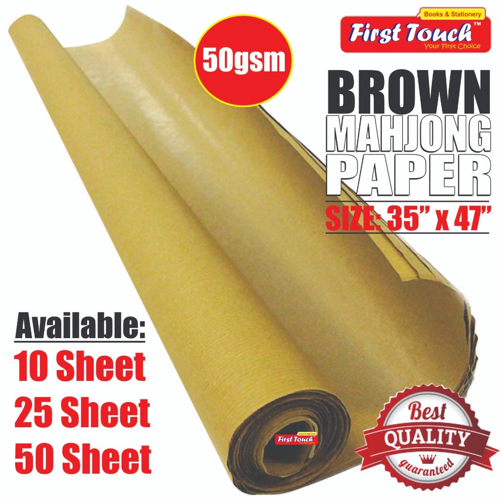 White Mahjong Paper Brown Mahjong Paper Kertas Mahjong Kertas Minyak ...