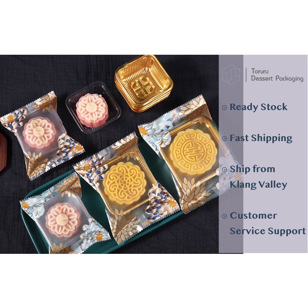 [±100PCS] Individual Mooncake Packaging Cookies Mooncake Bag Nougat ...