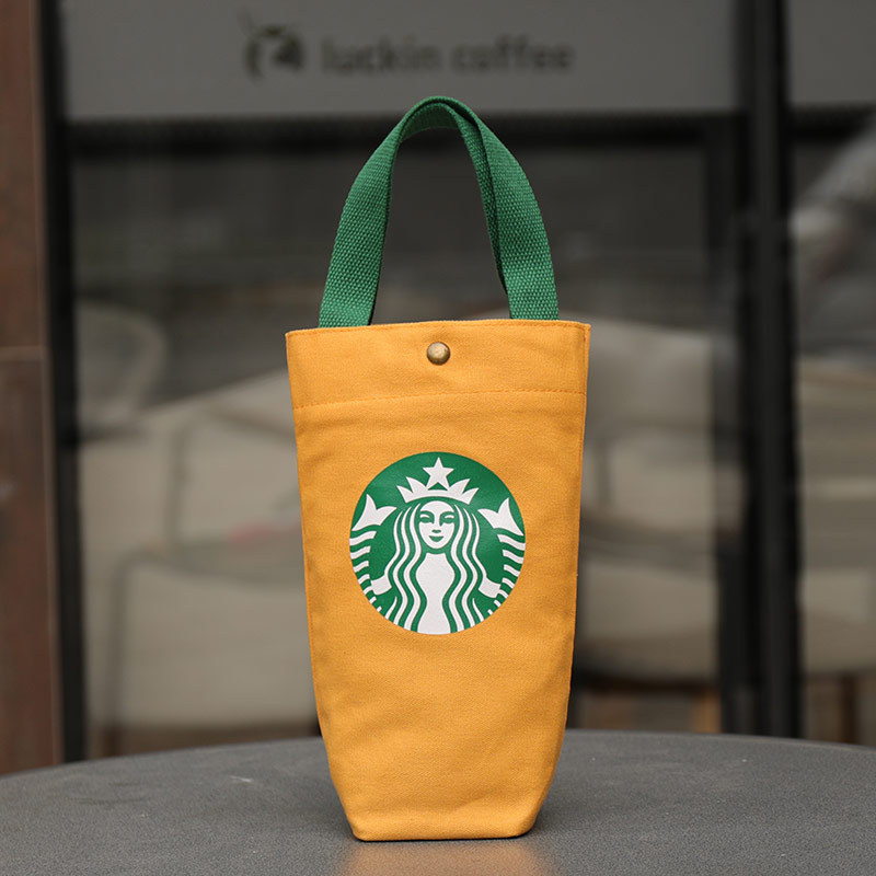 STARBUCK Coffee Handbag Reusable Pouch Tote Cup Carrier Bag Tumbler ...