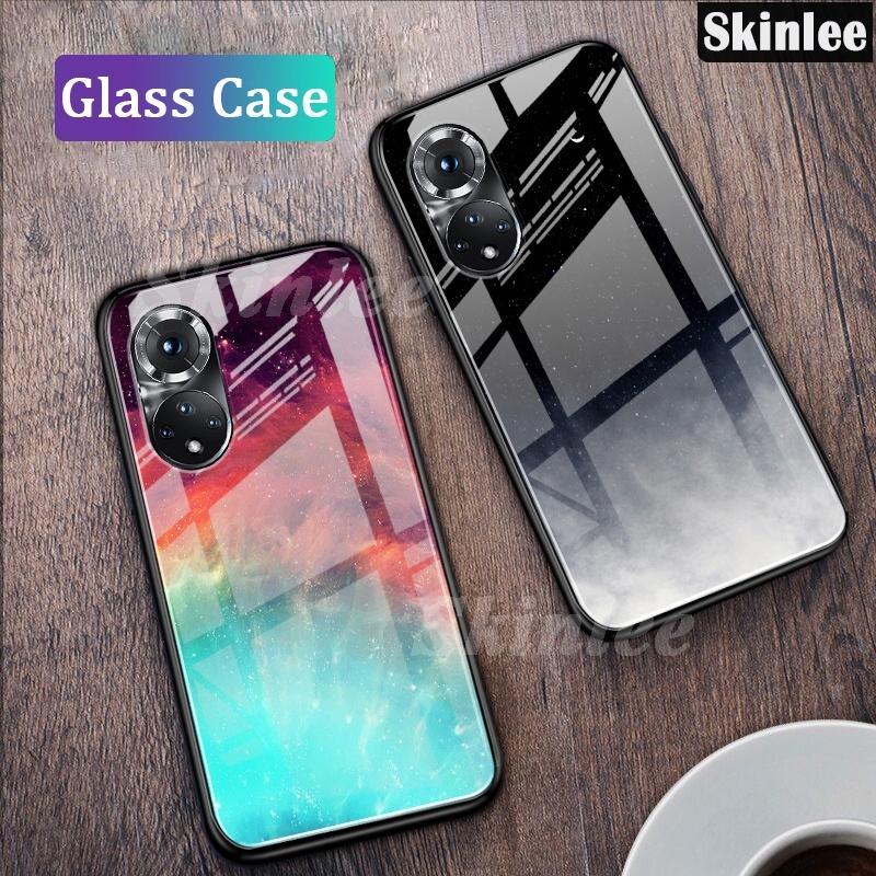 For Honor X7 X9 X8 Back Case Tempered Glass Material Back Starry Sky ...