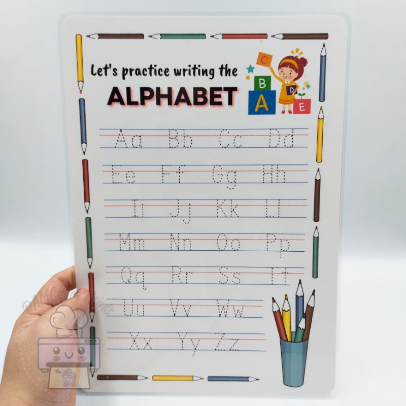 Alphabet Practice Sheet (Laminated) | Shopee Malaysia