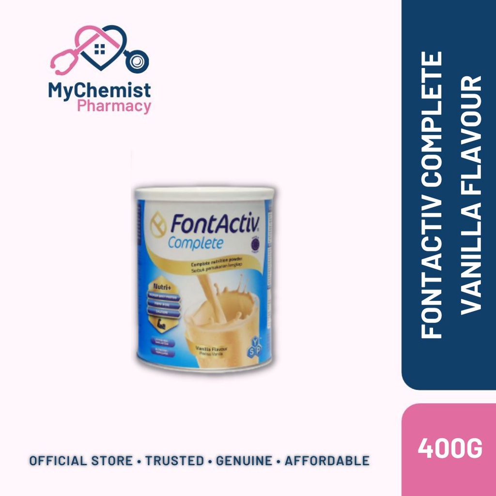 FontActiv Complete Vanilla Flavour 400g & 800g (EXP:8/24) | Shopee Malaysia