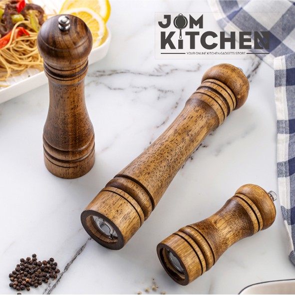Solid Wood Pengisar Lada Garam Pepper Spice Grinder Classical Manual ...