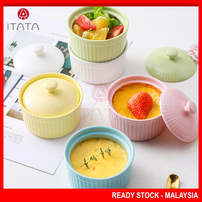 [RAYA 2025] Nordic Style Ceramic Souffle Bowl With Lid Cookware ...