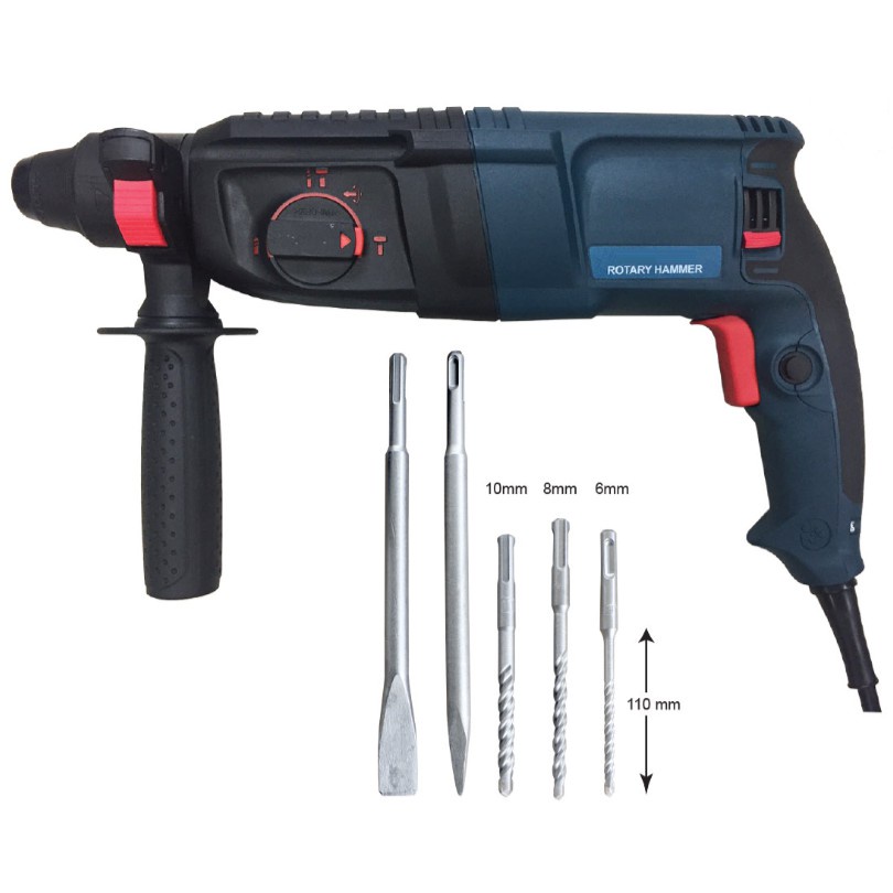 BOSSMAN 800W BGBH226 / BGBH-226 3 MODE ROTARY HAMMER SET WITH FREE ...