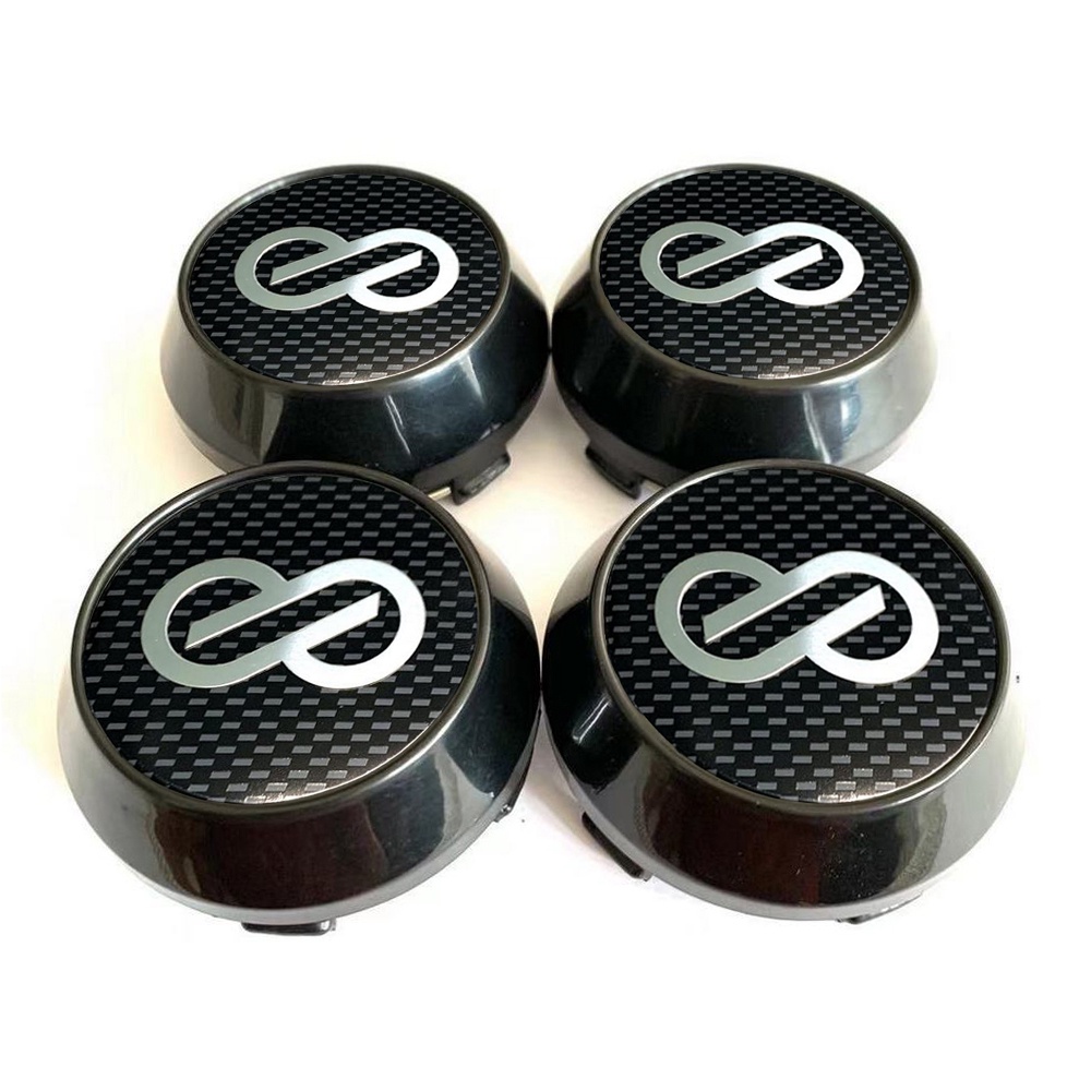 4pc 60/64/65/68/69MM Enkei Plaid Shading Sticker Car Wheel Center Sport ...
