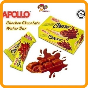 Apollo Checker Chocolate Wafer Bar 1788 (24x18g) | Shopee Malaysia