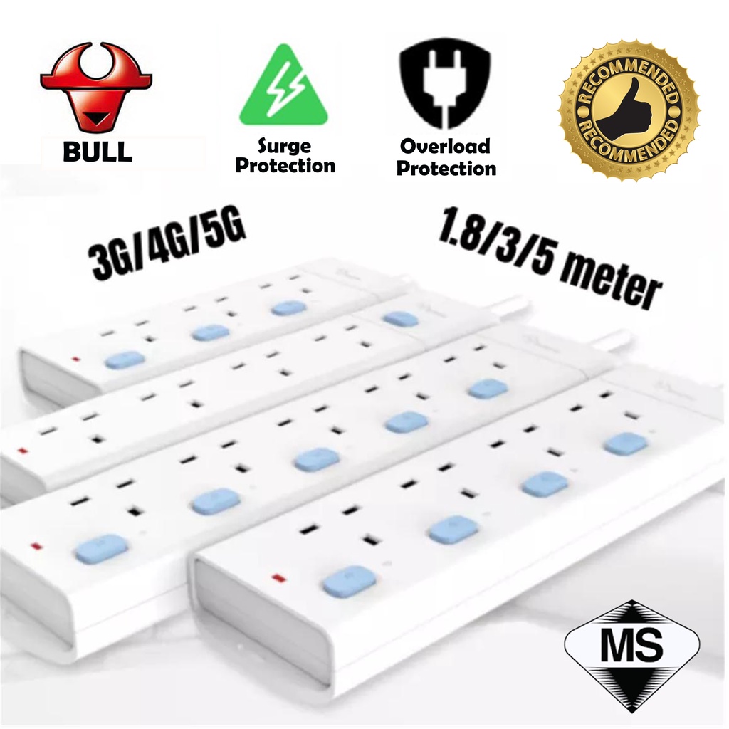 GONGNIU / BULL HEAVY DUTY 3000W SAFETY TRAILING SOCKET 13A PLUG SOCKET ...