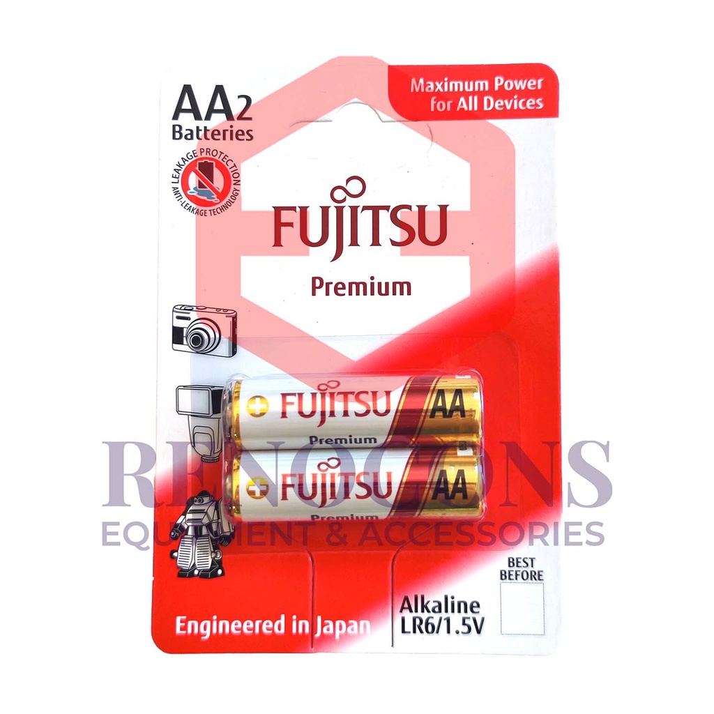 FUJITSU ALKALINE BATTERY FUJITSU PREMIUM AA ALKALINE BATTERY DOUBLE A ...