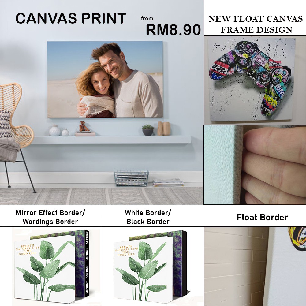 Customize Canvas Frame Premium (NOT Tarpaulin/Banner)- with FRAME READY ...