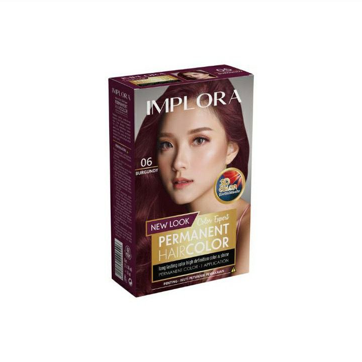 READY STOCK Implora Hair Color Permanent Dye Colour Cat Pewarna Rambut ...
