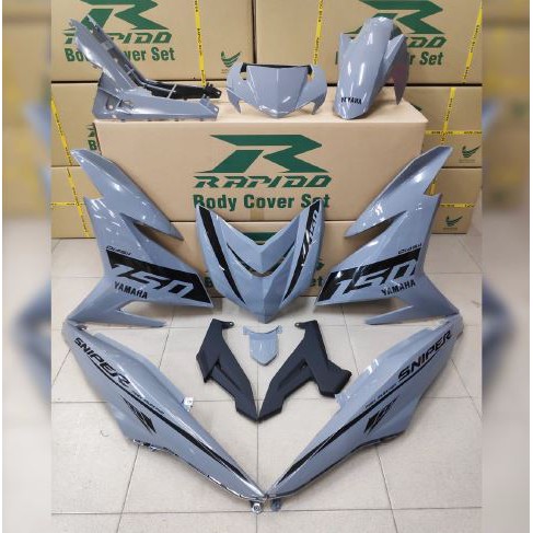 [READY STOCK] RAPIDO COVER SET Y15ZR V1/V2 SNIPER GP NARDO GREY ...