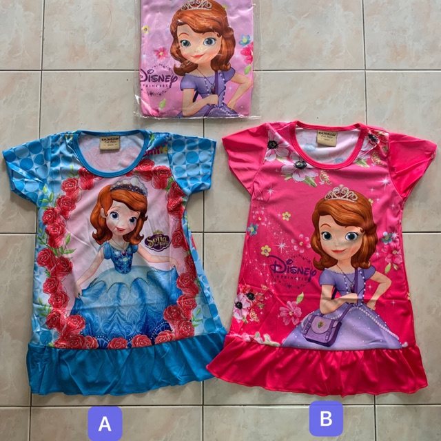 Princess Sofia Dress Girl Cartoons Pakaian Harian Puteri | Shopee Malaysia