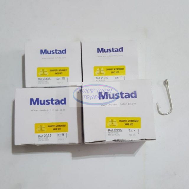 PROMO (10 boxes FOC 1 box)Mata kail Mustad cap kunci 2335 (100pcs ...
