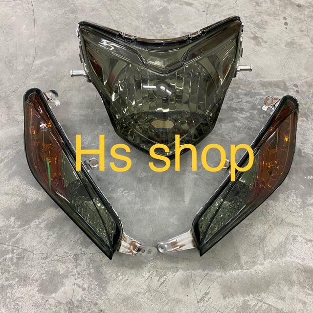 Suitable for Lc135 v2 V3 Yamaha lc135 v3 head lamp lampu depan signal lamp set smoke color full ...