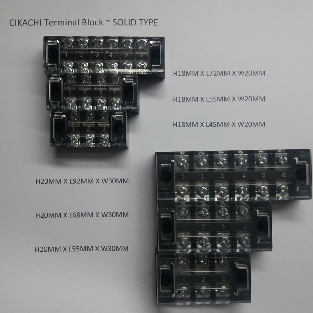 CIKACHI Terminal Block ~ SOLID TYPE | Shopee Malaysia CIKACHI Terminal Block ~ SOLID TYPE | Shopee Malaysia