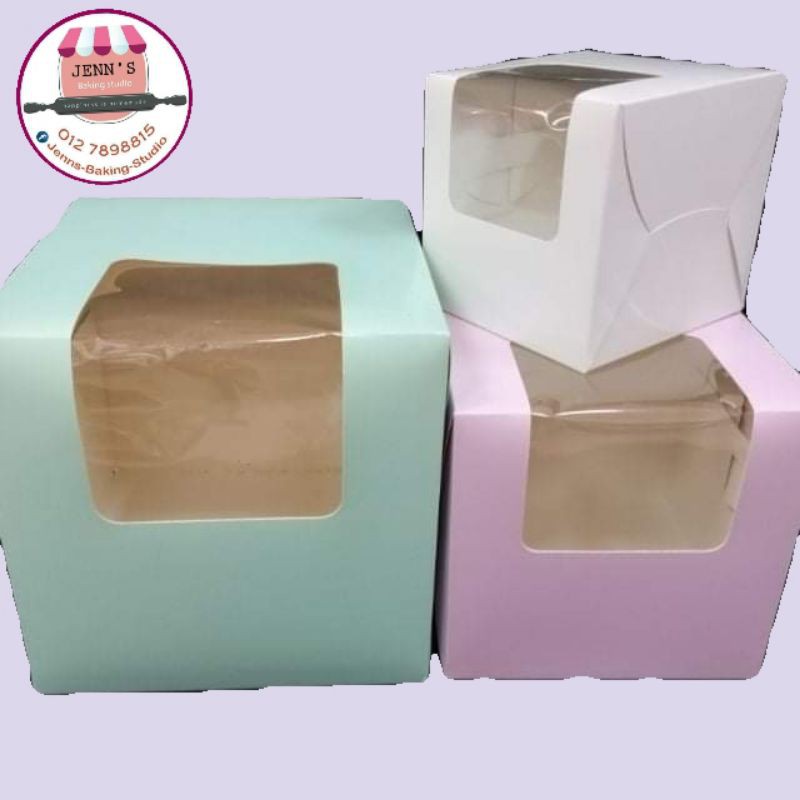 Window Cake Box L shaped / Tall Cake Box 8x8x8 / 6x6x6 /10x10x10 ...