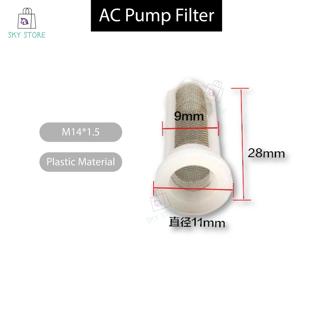 🔥 READY STOCK 🔥 M14*1.5 Copper and Plastic AC Pump Bolt Filter | Shopee ...