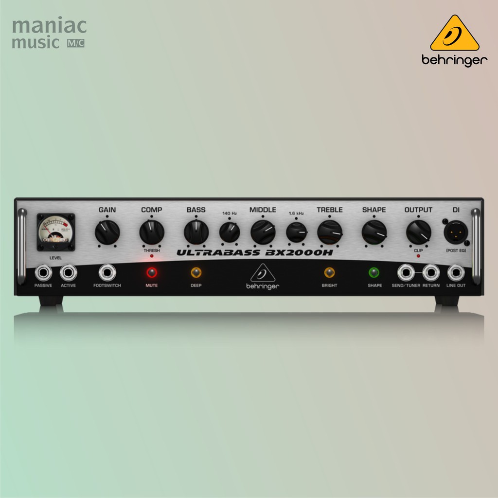Behringer BX2000H - Amp Head Bass, 2000W, Class D, MOSFET Preamp ...