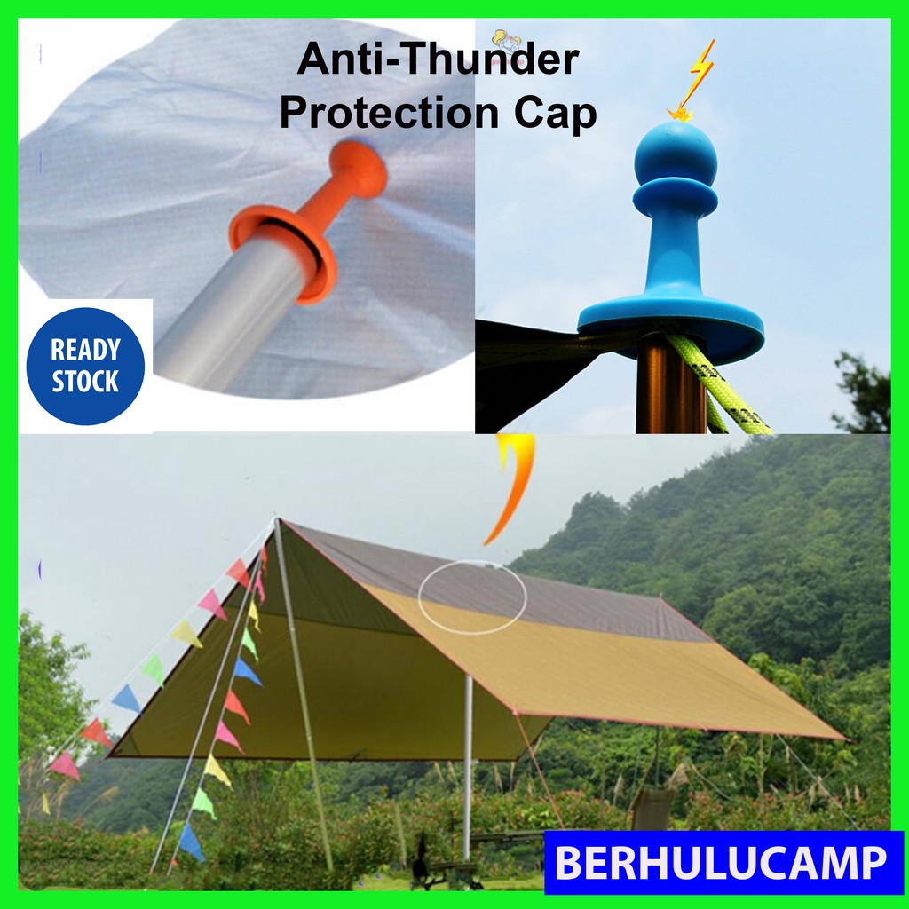 4pcs Camping Tent Lightning Proof Cap Outdoor Anti Thunder Protection ...