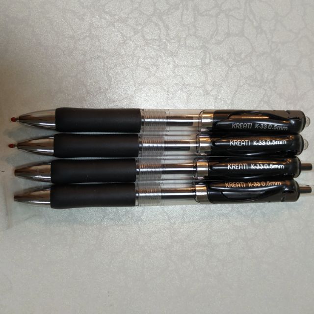 3 pcs Black Pen Kreati K-33 0.5mm / 0.7mm smooth ball pen | Shopee Malaysia