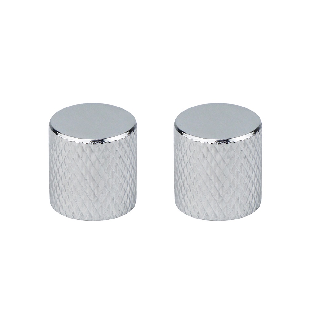FLEOR 2pcs Flat Top Metal Bass Guitar Control Knobs 6mm Potentiometer ...