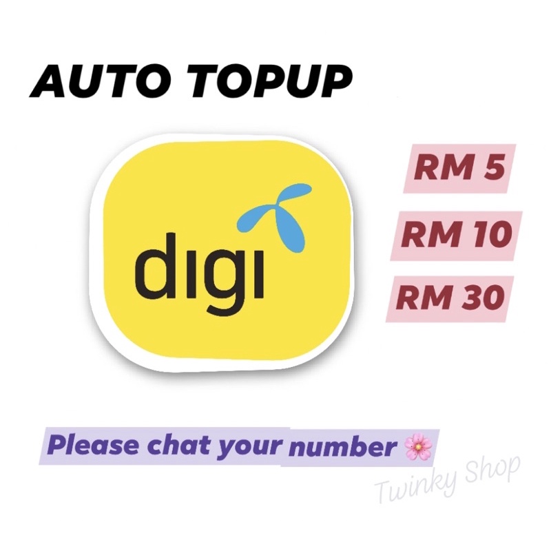 Digi Prepaid Topup RM5, RM10, RM30 | Shopee Malaysia