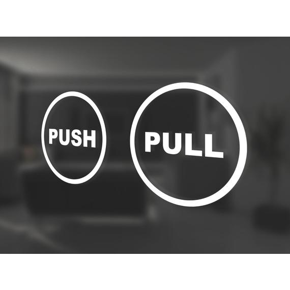 Door Signage Push And Pull / Tarik Dan Tolak / 推拉 / Sticker / Signage ...