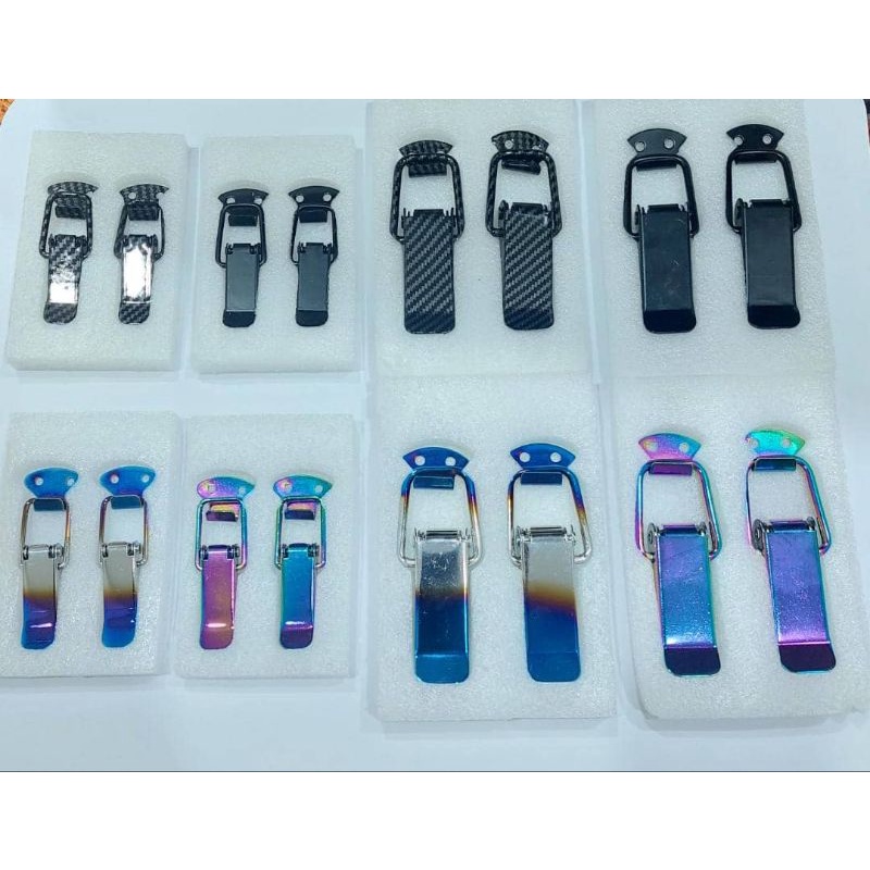 Universal Stainless Steel CAR BONNET Bonet Rainbow Titanium Half Blue ...