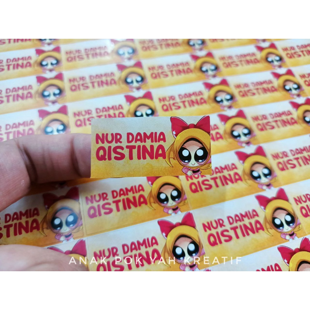 Sticker & Label Nama Anak Sekolah (kartun) | Shopee Malaysia