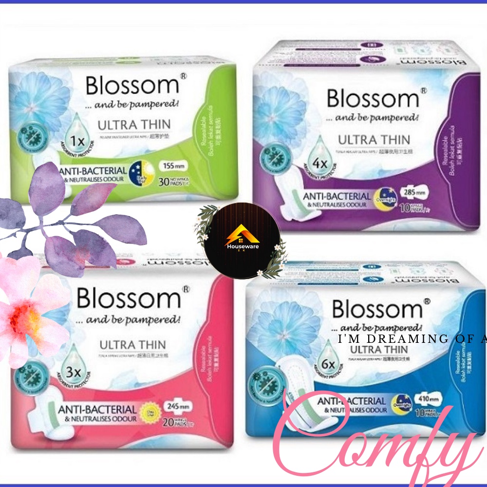 Blossom Pad/Sanitary Pad🔥Ready Stock🔥Day Use Ultra Thin/Pantyliner ...
