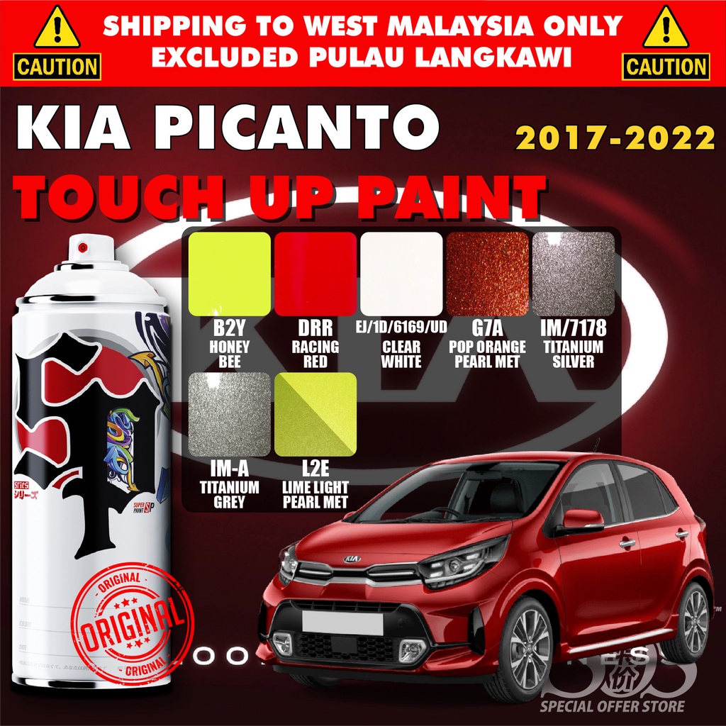 KIA Picanto Gen 3 】💯 Original Touch Up Paint Aerosol Spray Can Repair ...