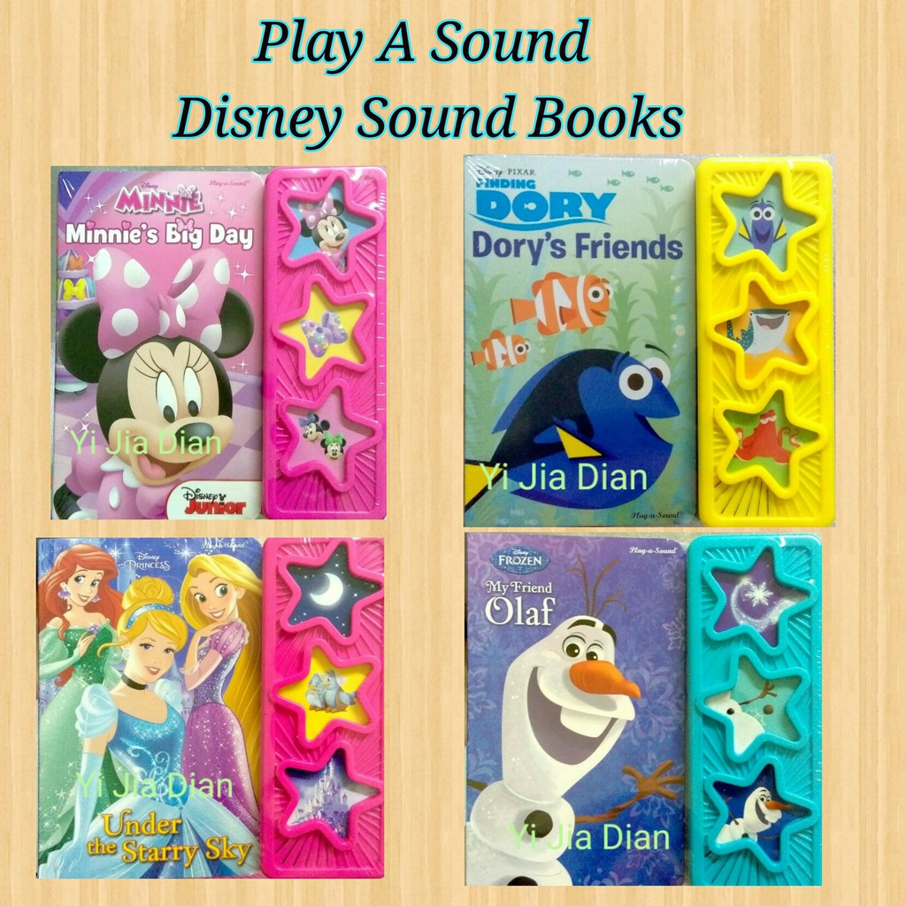 YS01-YS04 Board Book, Play A Sound - Disney Sound Book, 15cm x 15cm ...