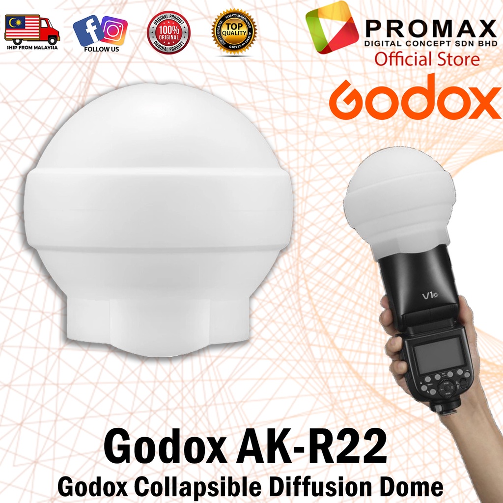 Ready stock!! GODOX AK-R22 Collapsible Diffusion Dome For AD100 AD200 ...