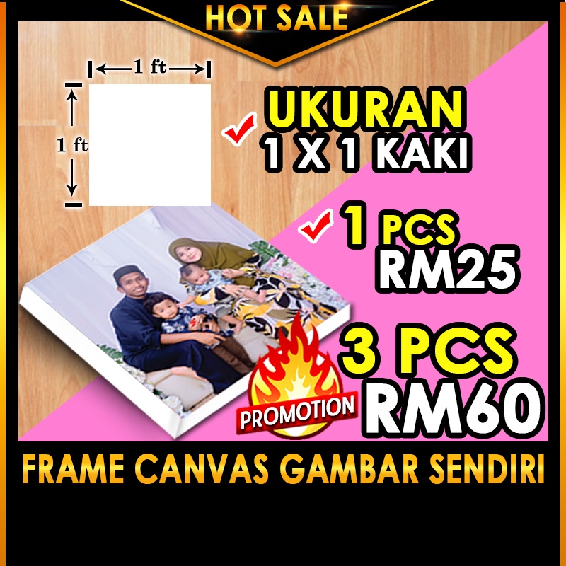 🔥SELLER RAJIN CHAT🔥 FRAME CANVAS home decor murah gaambar sendiri frame ...