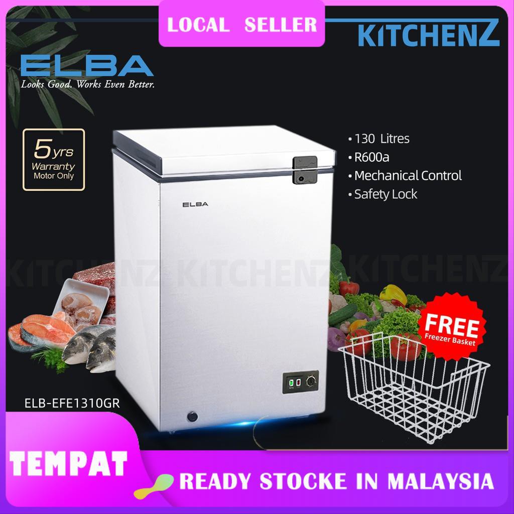 【READY STOCK MALAYSIA】 Elba 130L Chest Freezer Dual Mode System / Peti ...