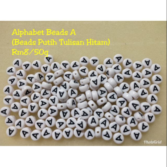 Alphabet Beads Bulat A | Shopee Malaysia