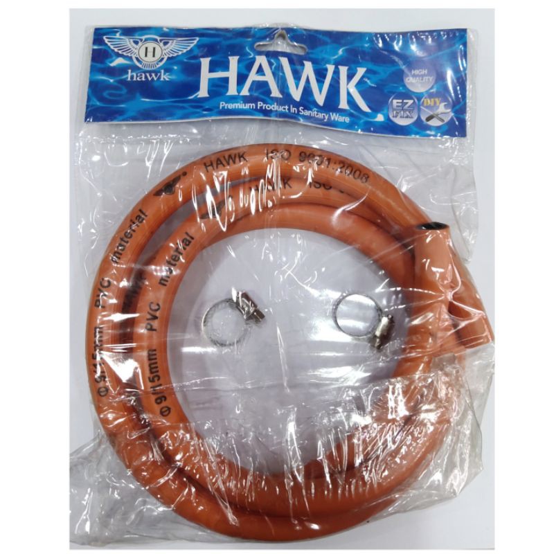 LPG Hose orange Hawk with hose clamp | Shopee Malaysia