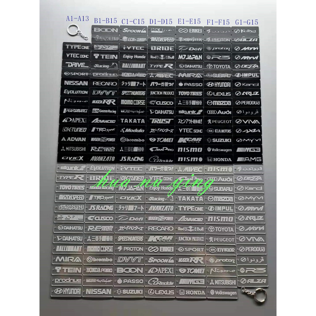 Car keychain HONDA TOYOTA NISMO ALZA AXIA BEZZA KEANIL VIVA MGA MG3 ...