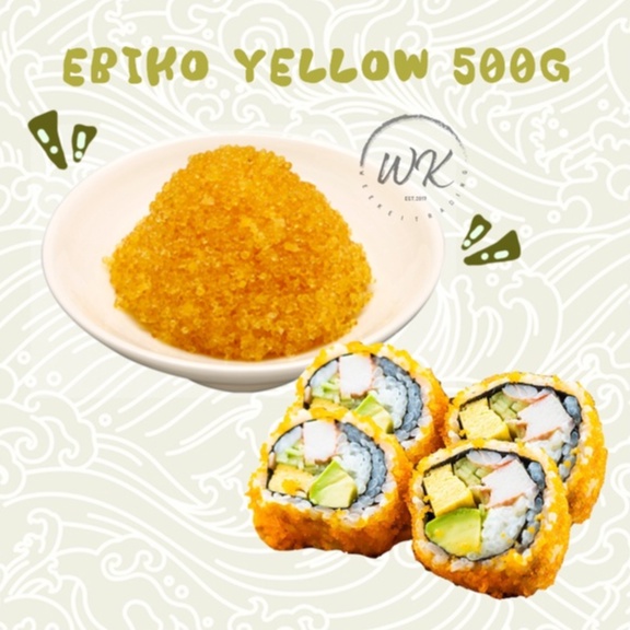 Ebiko Yellow/fish roe Halal 500g (ONLY JB AREA DELIVERY) | Shopee Malaysia