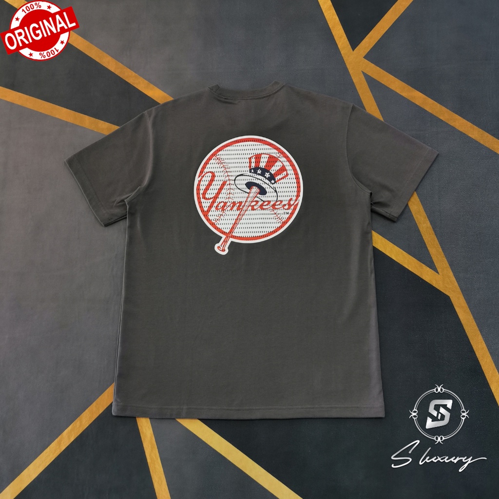 NEW ERA NEW YORK YANKEES MESH LOGO GREY TEE (NORMAL CUTTING) | Shopee ...