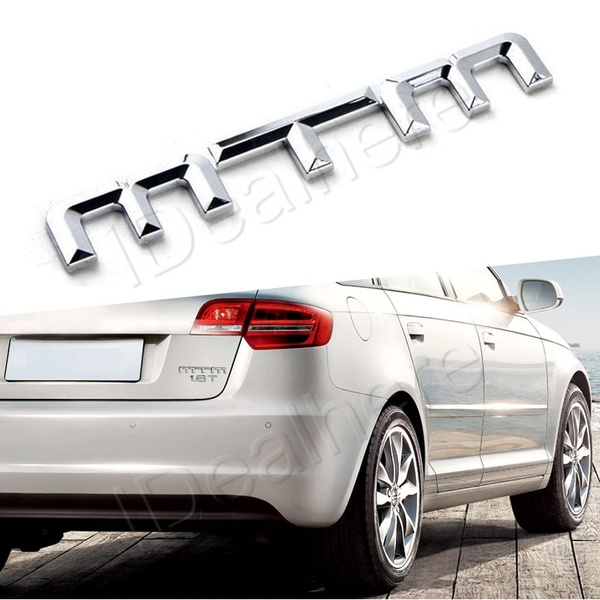 Silver 3D Metal MTM Logo Emblem Badge Sticker Decal for Audi Volkswagen ...