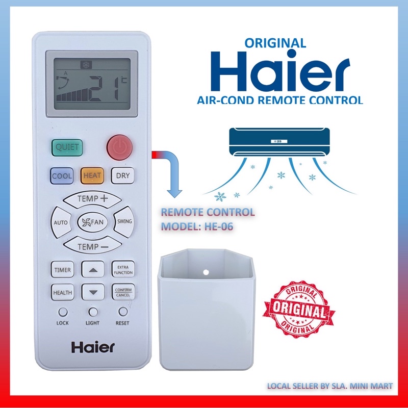 ** 💯 %**ORIGINAL HAIER AIR-CONDITIONER REMOTE CONTROL HE-06 (GENUINE ...