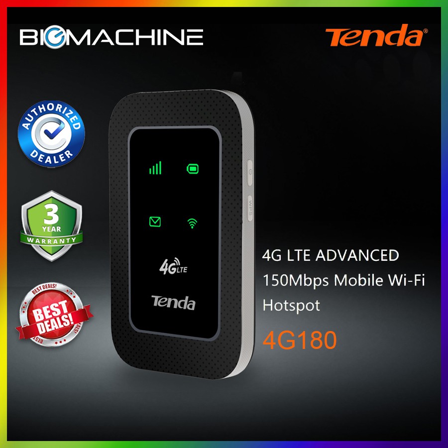 TENDA 4G180 4G LTE Advanced Portable Wireless WiFi Modem Router MiFi ...